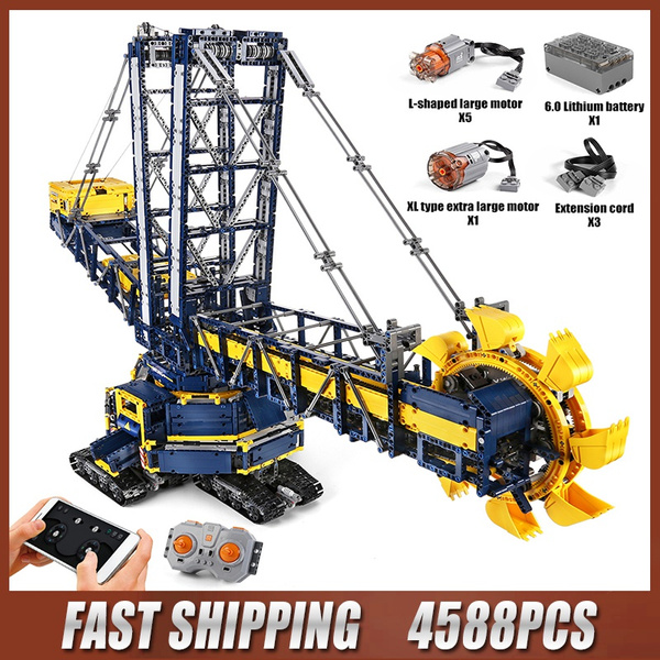 New 4588PCS Remote Control Truck Model MOC 42055 Bucket Wheel Excavator ...