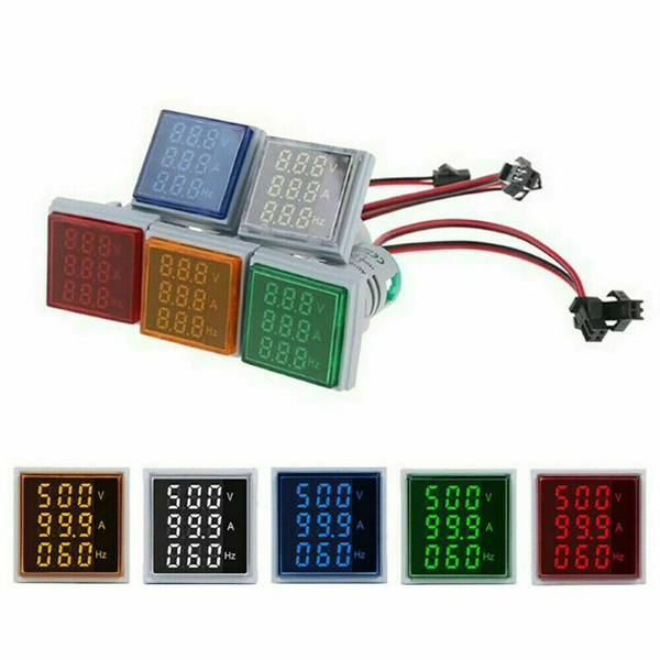 Digital LED Panel Mount AC 60~500V 100A Voltmeter Ammeter Amp Volt Dual ...