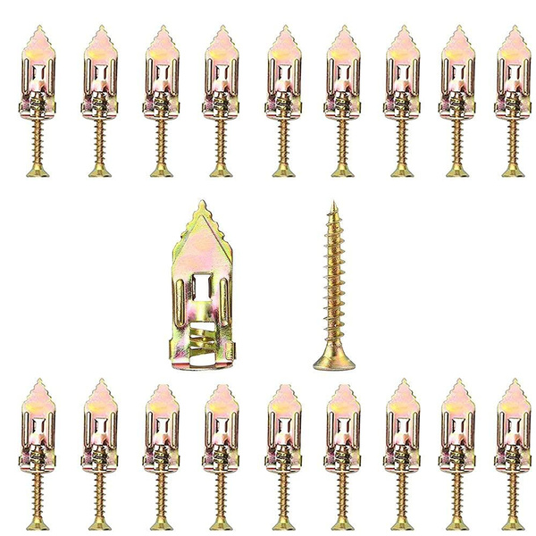 Drilling Anchors Screws 100Pcs Expansion Screws Set Plasterboard Wall ...