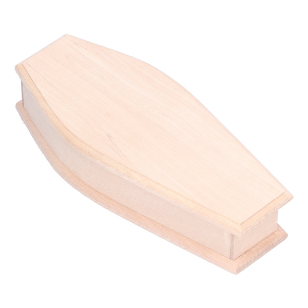 Halloween DIY Wooden Coffin Box :12 Dollhouse Room Tricky Mini Coffin ...
