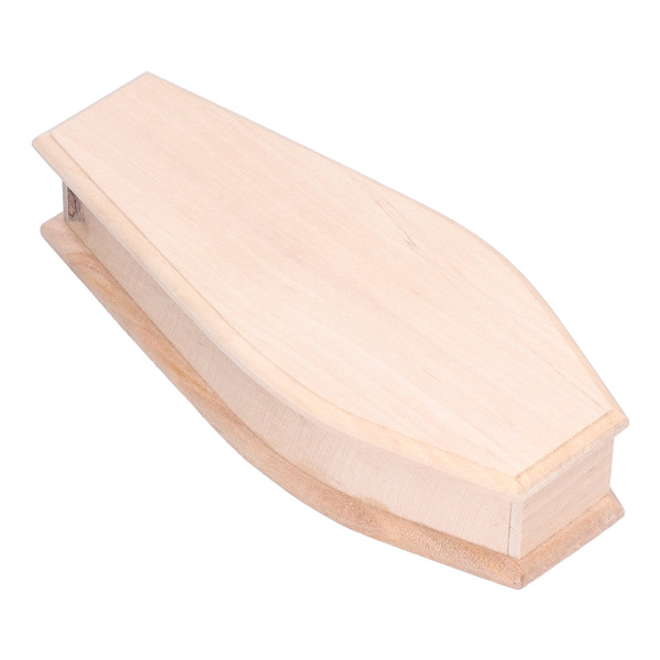 Halloween DIY Wooden Coffin Box 1:12 Dollhouse Room Tricky Mini Coffin ...