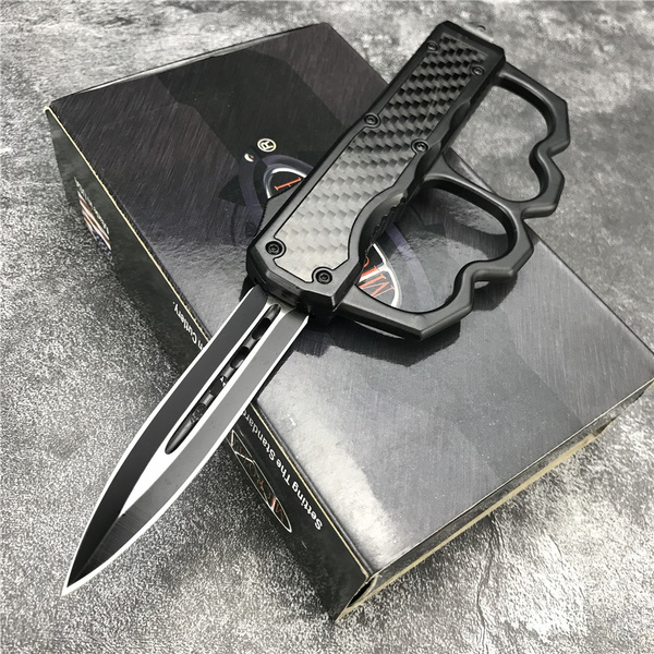 MICROTECH AUTOMATIC D/A OTF KNUCKLE KNIFE C/F DAGGER Zinc Alloy Handle ...