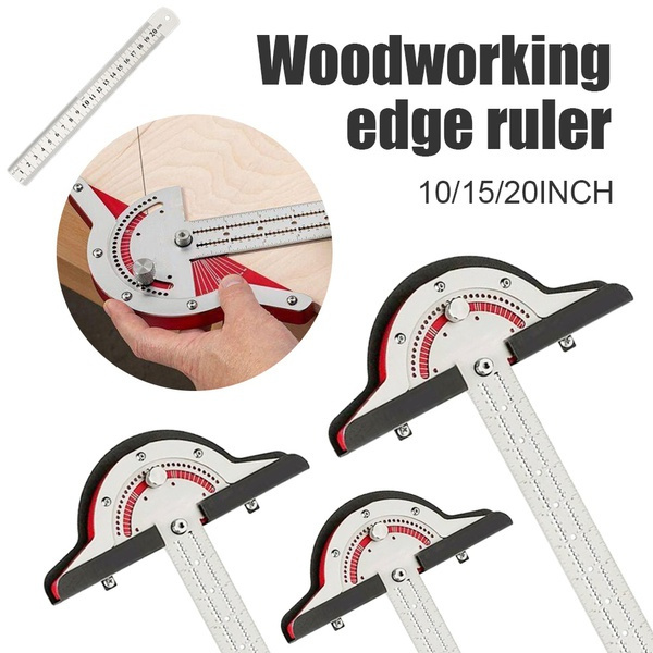 10/15/20 inchesWoodworking EdgeRuler AngleProtractor Woodworkers Ruler ...