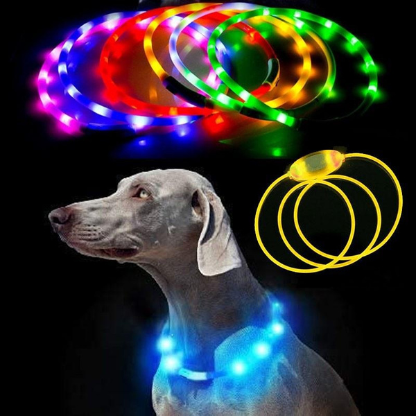 Led Dog Collar Light -Dog Lights for Night Walking USB Rechargeable ...