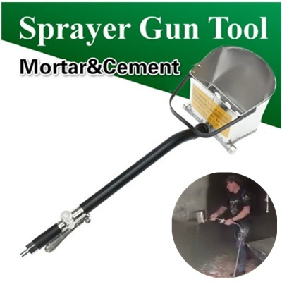 4-5L Mortar Cement Spray Gun Stucco Plaster Sprayer with Hopper Bucket ...
