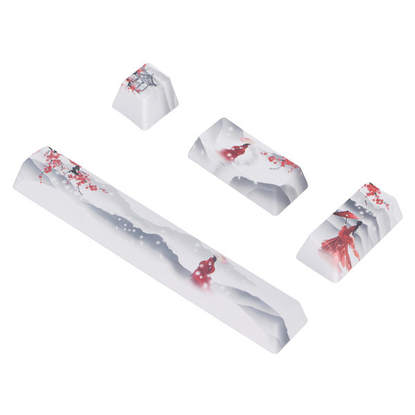 DIY Ice Capped Mountain Snow Girl Keycaps Mechanical Keyboard Universal ...