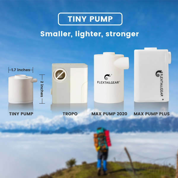 Outdoor 2 inches Ultra-Mini Air Pump 80g TINY PUMP 90g TINY PUMP X without/with Camping Light ...
