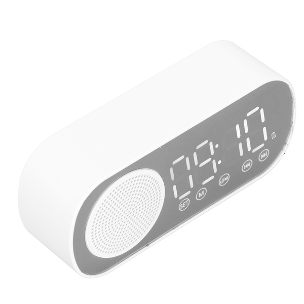 Digital Alarm Clock HIFI FM Radio Rechargeable 5 0 Speaker Mirror Clock Digital Alarm Clock HIFI FM Radio Rechargeable 5 0 Speaker Mirror Clock