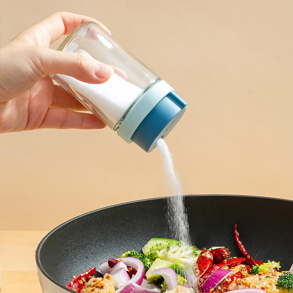 Glass Seasoning Spice Jars Bottle Seasoning Box Salt Shaker Kitchen ...