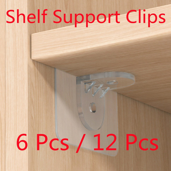 6 Pcs / 12 Pcs Multifunction Dual Purpose Shelf Support Adhesive Pegs ...