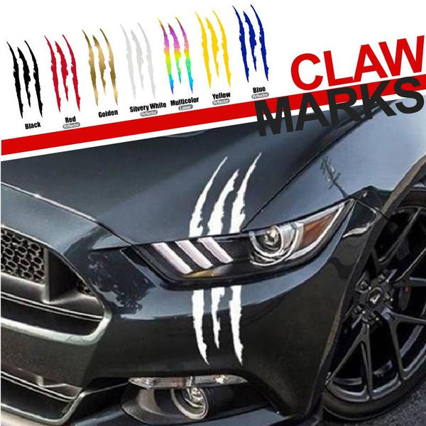 1PC Car Accessories Car Headlight Scratch Stripe Decal Sticker Claw ...