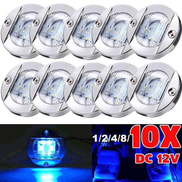 6LED Marine Boat LED Cabin Deck Courtesy Light Stern Transom Lights 12V ...