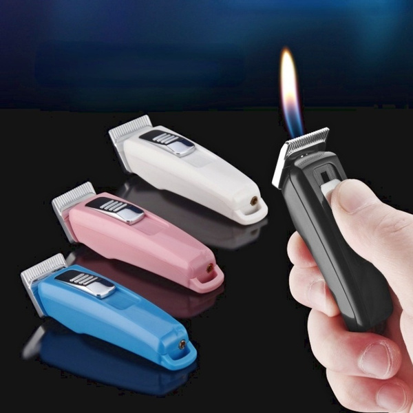 New Fashion Creative Razor barber scissors Flame Lighter Inflatable ...