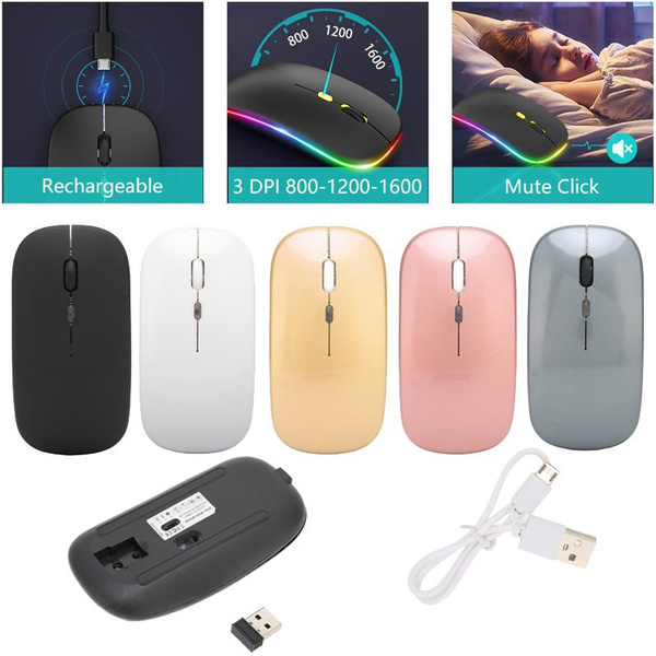 Wireless Computer Mouse 2.4G Slim Cordless Mouse Less Noise For Laptop ...