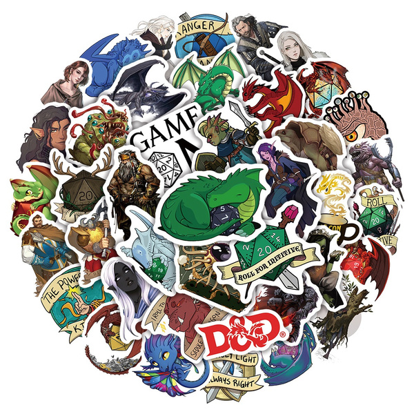 Dungeons and Dragons Graffiti Stickers Skateboard Body Luggage Water ...