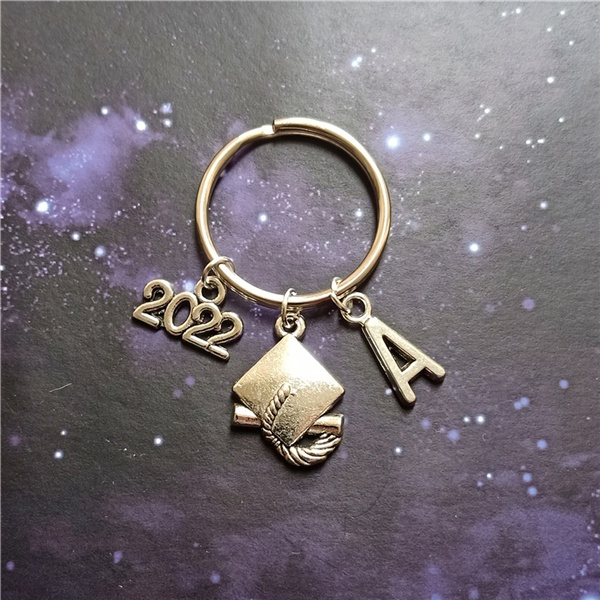 Graduate 2022 Keyring, Class of 2022 Keyring, Name Initial Graduation ...