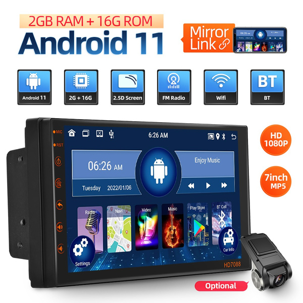 NEW UPGRADE Android 11 [2+16G] 2 Din Car Stereo Radio 7" Split Screen ...
