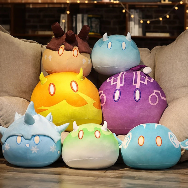 Game Genshin Impact Elemental Slime Pillow Doll Game Element Cute ...