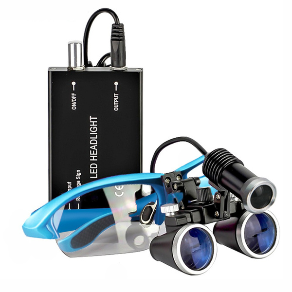 Dental Glasses LED 3.5X 2.5X Dental Eye Loupe Magnifier Glasses Medical ...