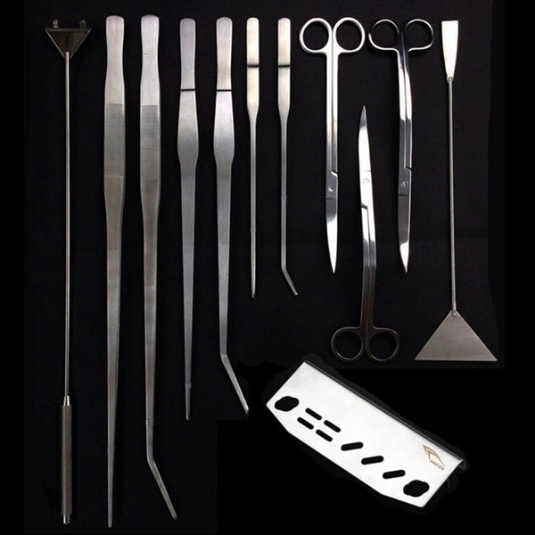 Aquarium Live Plant Fish Tank Tools Set Scissors Tweezers Gravel ...