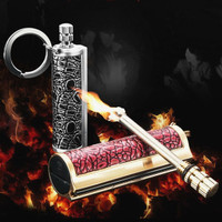 1pcs Kerosene Lighter Metal Lighters key Ring Portable Ten thousand ...