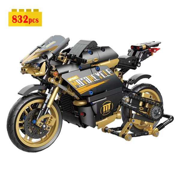New 832Pcs High Tech Classic Motorcycle Building Blocks Model City MOC ...