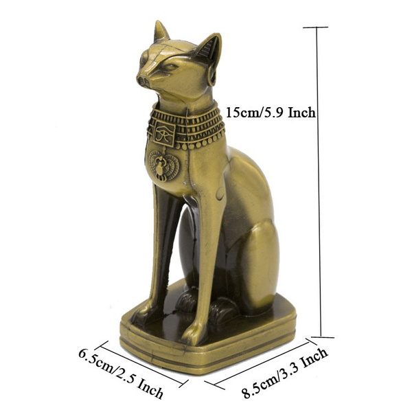 Fashion Metal Bastet Statue Egyptian Cat God Figurine Cat in Ancient ...