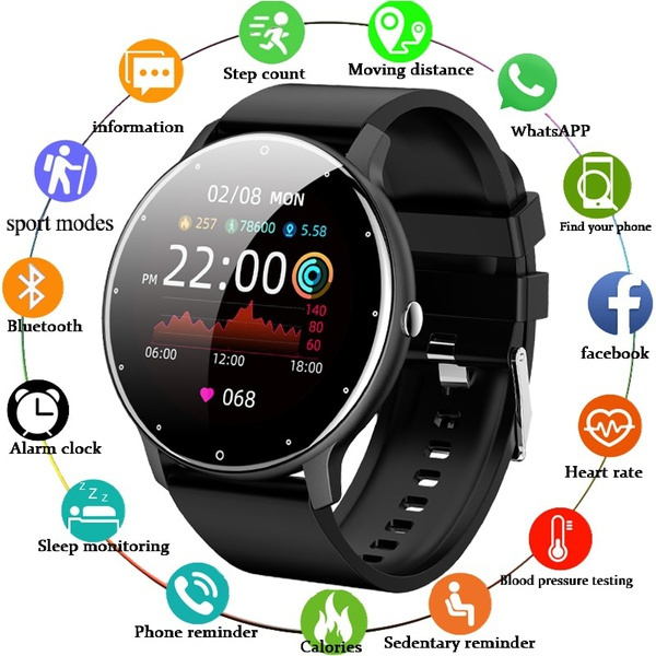 1.28Inch New Unisex Smart Watch Real-time Activity Tracker Heart Rate ...