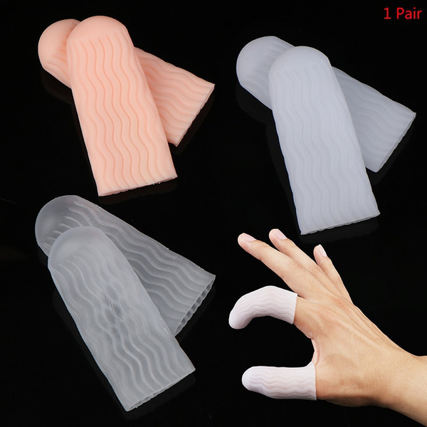 1 Pairs Silicone Gel Tube Bandage Finger Toe Protector Glove Sleeves ...