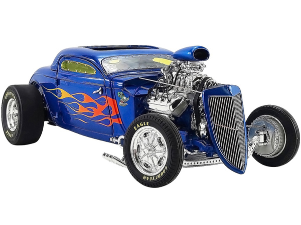 1934 Blown Altered Coupe Hot Rod "Rat Fink" Blue Metallic with Flames ...