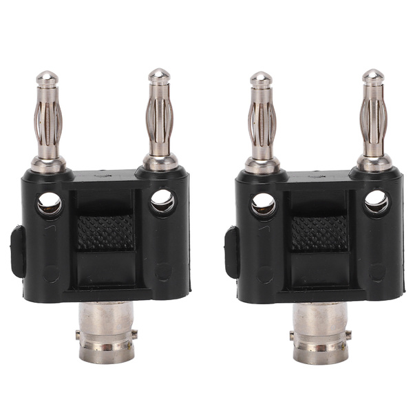 2PCS J.20022 4mm Banana Plug Connector BNC Female to Double Row Banana ...