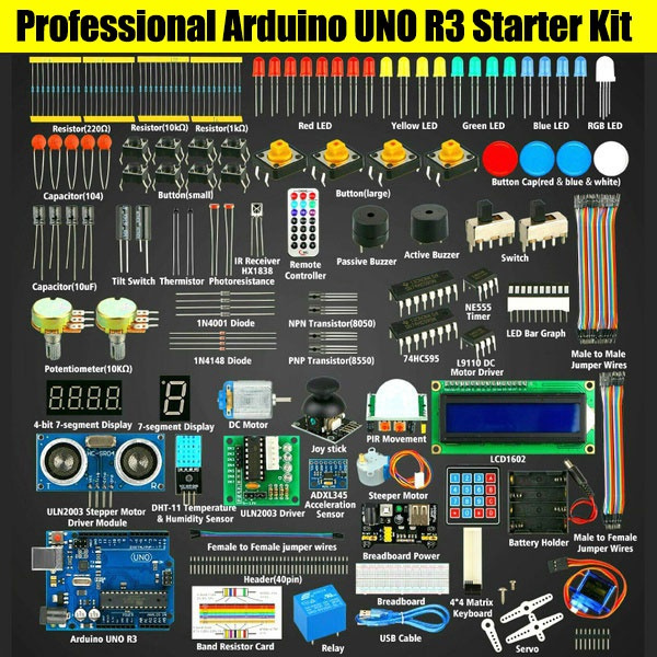 Professional Starter Learning Kit for Arduino R3 Servo Processing ...