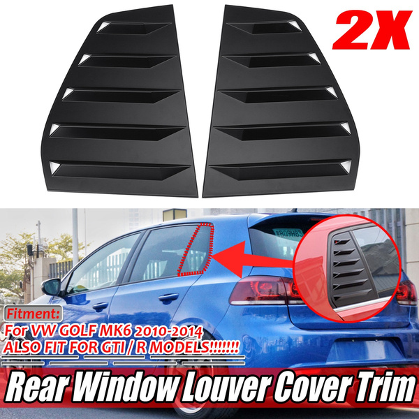 Pair Of Side Rear Window Louver Shutter Cover Trim For VW GOLF MK6 2010 ...