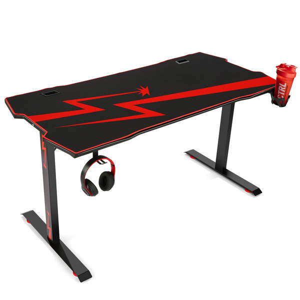 Gaming Desk 59 Inch, Computer Desk, Gaming Table Carbon Fiber Coated ...