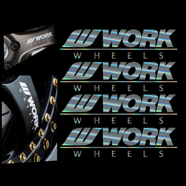 4 x Stickers For Work Racing Wheels Die Cut Decals 17-20 inch Rims JDM ...