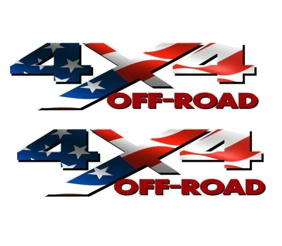 4x4 Off Road American Flag TRUCK USA Decal Sticker | Wish
