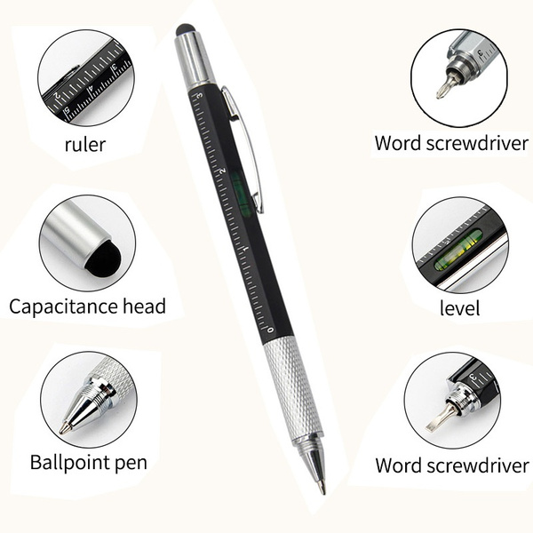 Creative Multi Function Screwdriver Ruler Spirit Level Tool Ballpoint ...