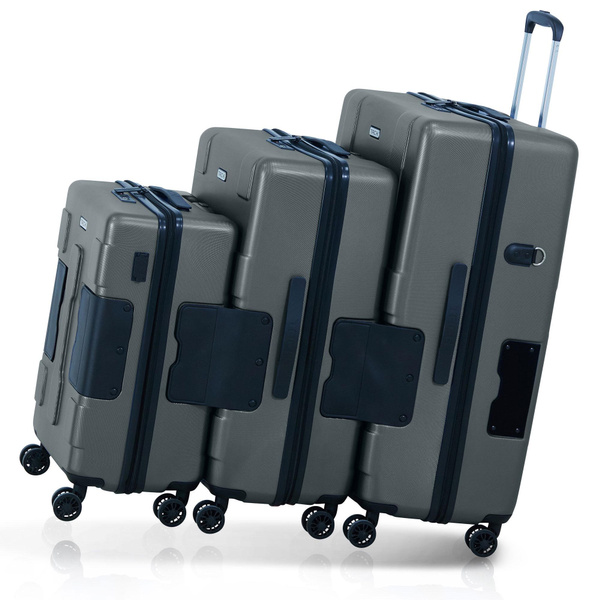 TACH V3 Hard Shell Rolling Travel Suitcase Luggage Set w/ Wheels (Open ...