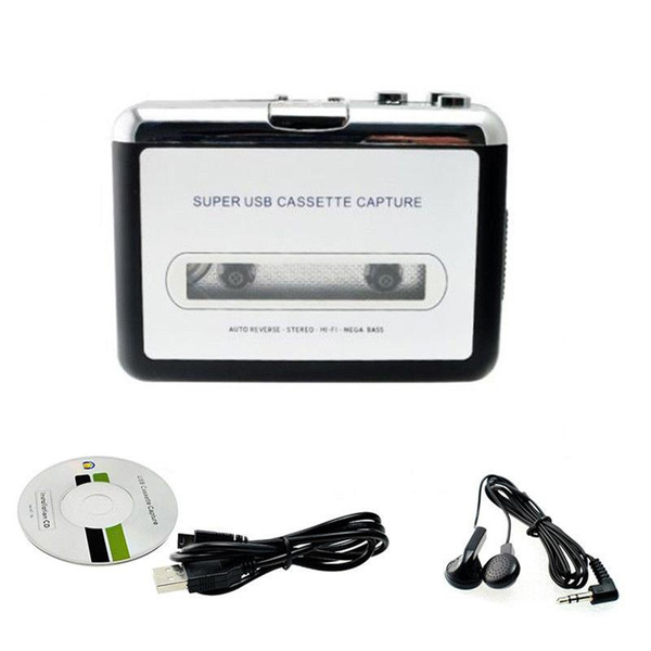 Mini USB Cassette Tape to MP3 CD Converter Capture Audio Music Player ...