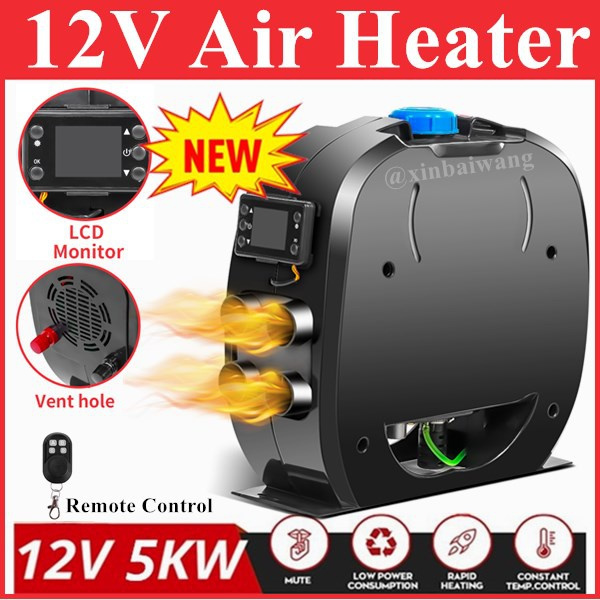 12V 5000W Night Heater Airtronic 4 Holes LCD Heater With Remote Control ...