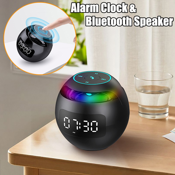 Smart Ball Alarm Clock Bluetooth Speaker Small FM Radio Colorful Night ...
