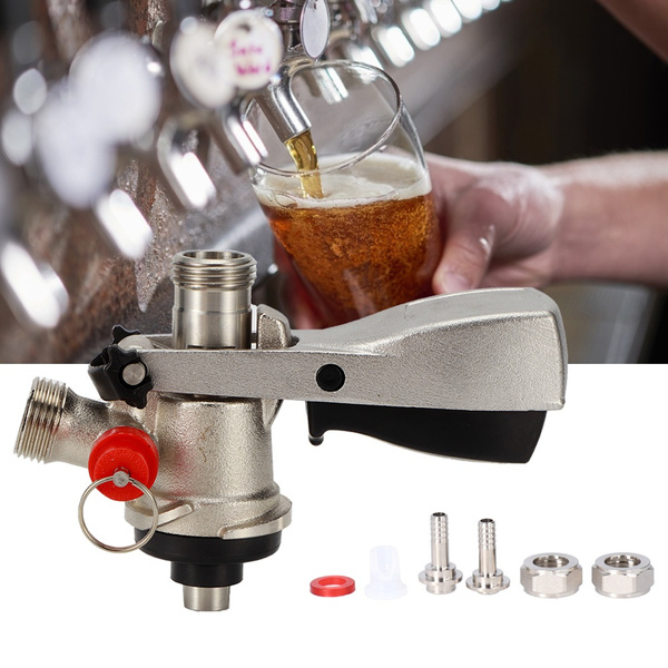 G5/8 S Type Draft Beer Keg Coupler Dispenser With Pressure Relief Valve ...