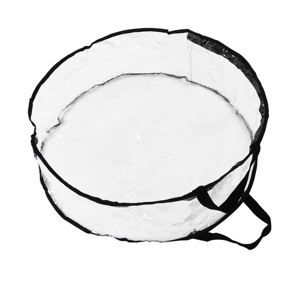 Wreath Storage Container Transparent Round Storage Bag Black PVC Heavy ...
