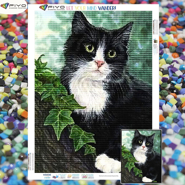 Cat DIY 5D Diamond Painting Full Drill with Number Kits Home and ...