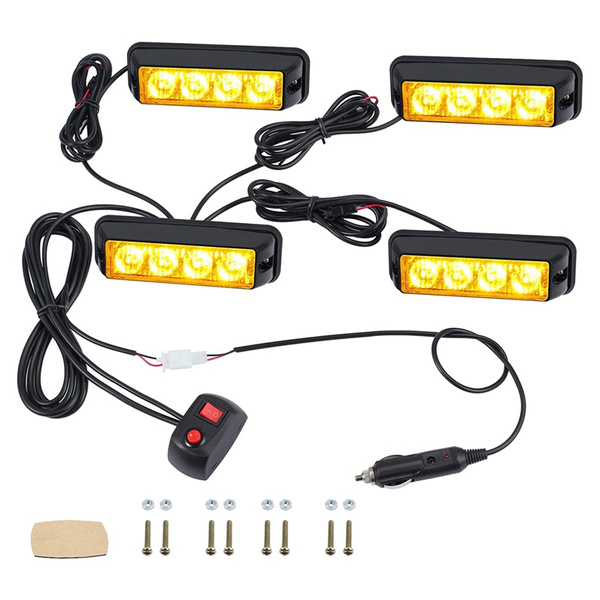 4 X 4 Truck LED Front Flasher, 18 Flashing Modes IP65 Emergency Side ...