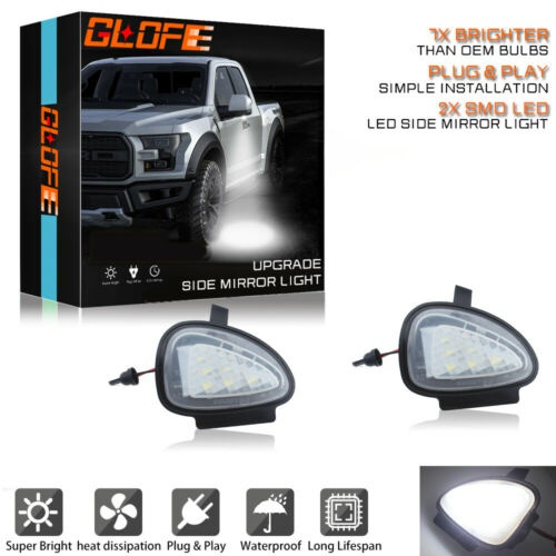 White LED Side Mirror Under Puddle Lights Canbus For VW Golf 6 GTI ...