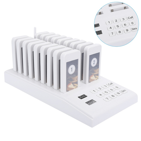Restaurant Wireless Paging System Pager Calling Keypad Transmitter+18 ...