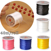 40 Meters/Roll 0.7mm Multicolor Clear Crystal Elastic Stretchy String ...