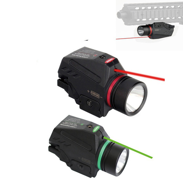 Tactical Hunting Red Laser Sight 150 Lumen LED Flashlight Integrated ...
