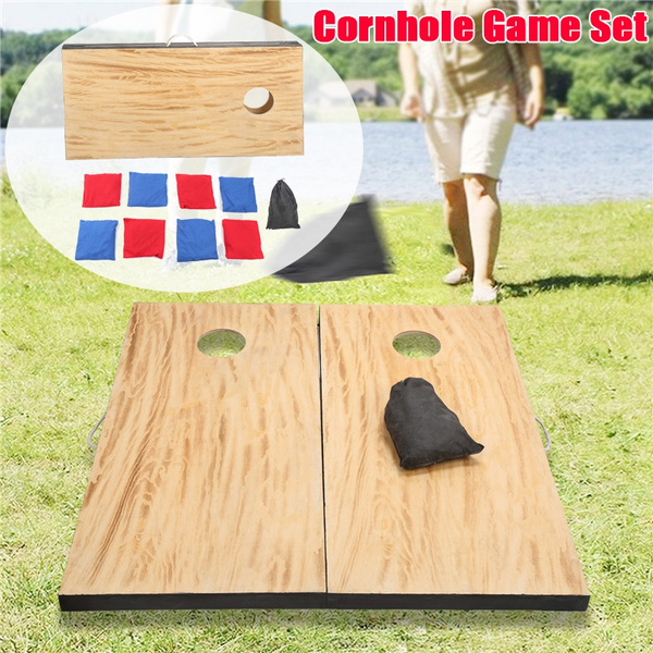 Cornhole Board Outdoor Game Set: 4x2 FT Wood Corn Hole Sets With 2 ...